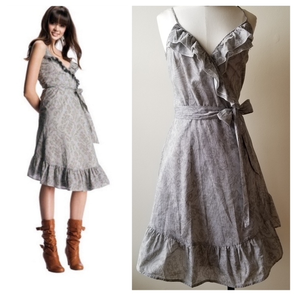 Target | Dresses | Jovovich Hawk For Target Grid Ruffle Wrap Dress ...
